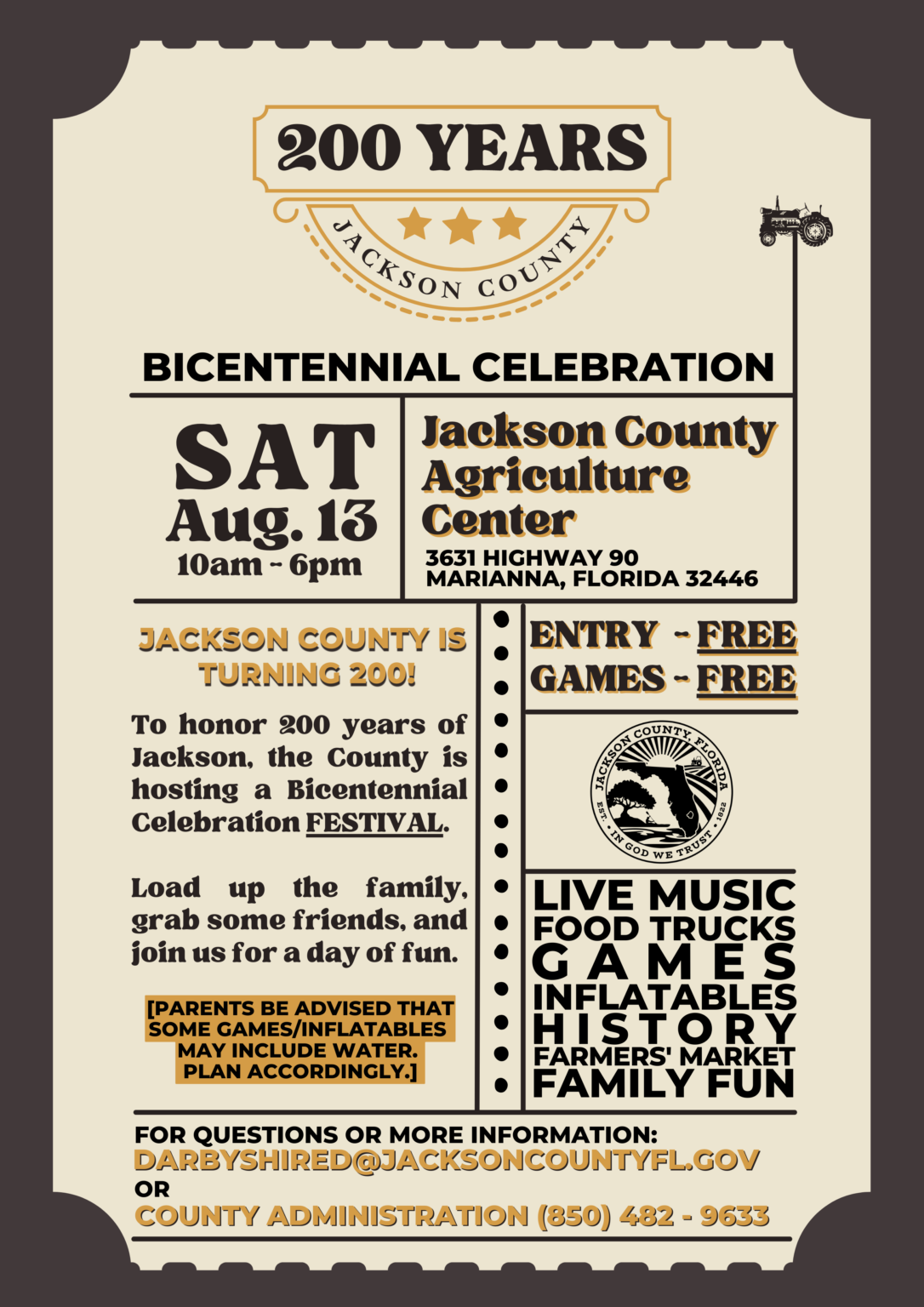 BICENTENNIAL CELEBRATION FESTIVAL - Jackson County, Florida